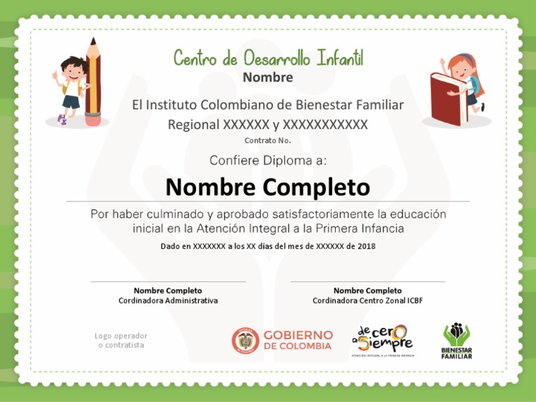 Certificado Administrativo ICBF 2018 | PDF | Derecho