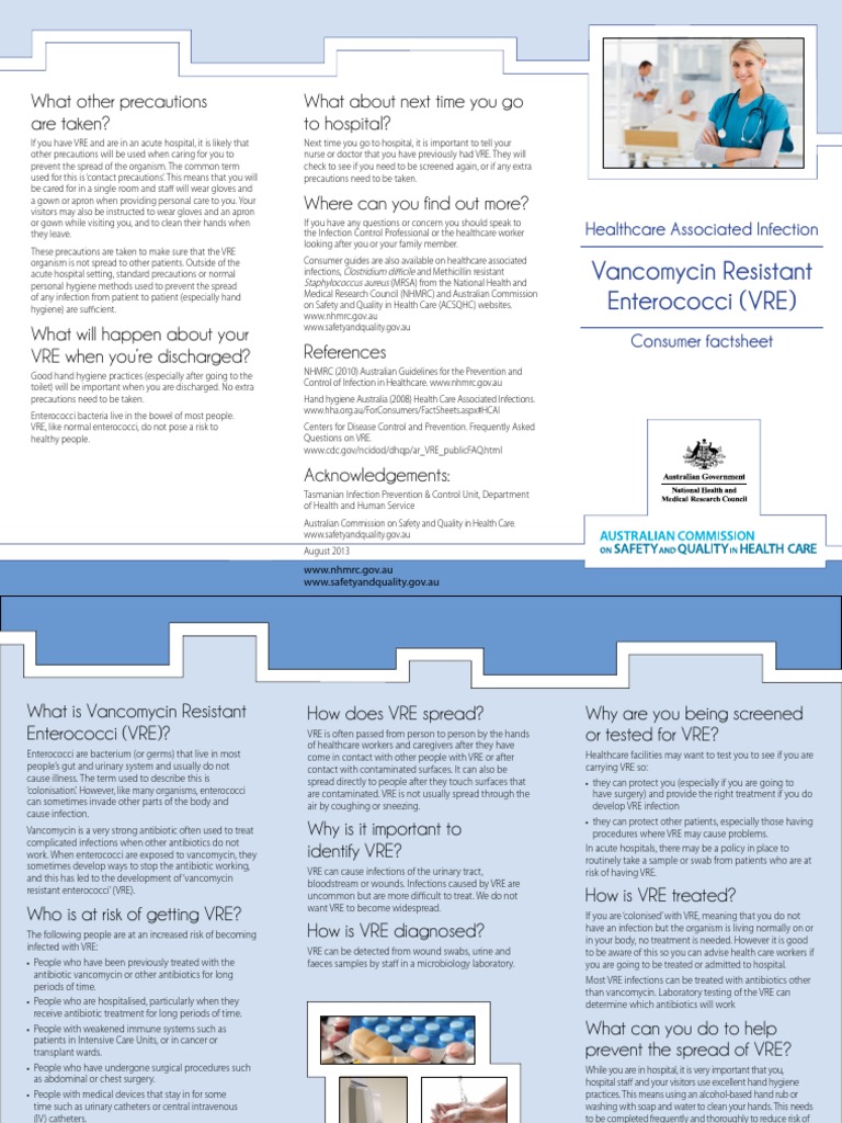 Vancomycin Resistant Enterococci (VRE) : What Other Precautions Are ...