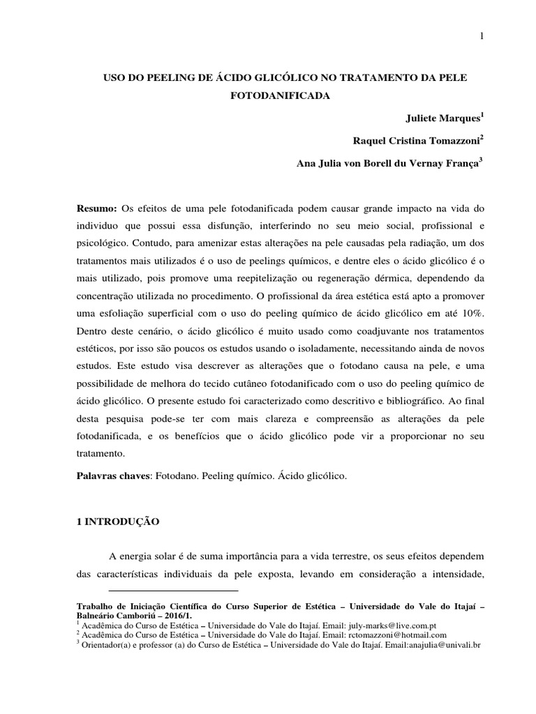 Artigo de Estética | PDF | Ultravioleta | Pele
