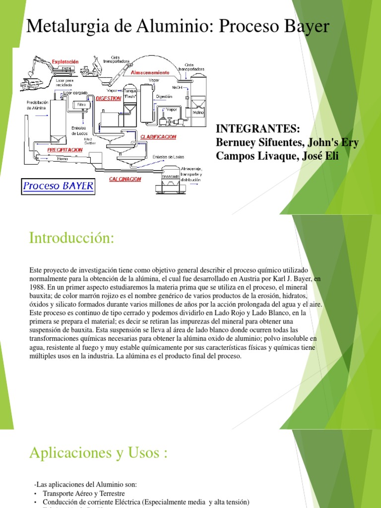 Proceso Bayer | PDF | Óxido de aluminio | Aluminio