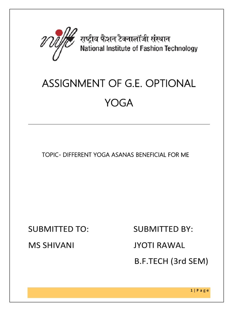 Yoga 2 Assignment | PDF | Asana