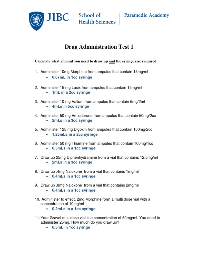 IV Administration and Drug Dosage Guide | PDF | Intravenous Therapy ...