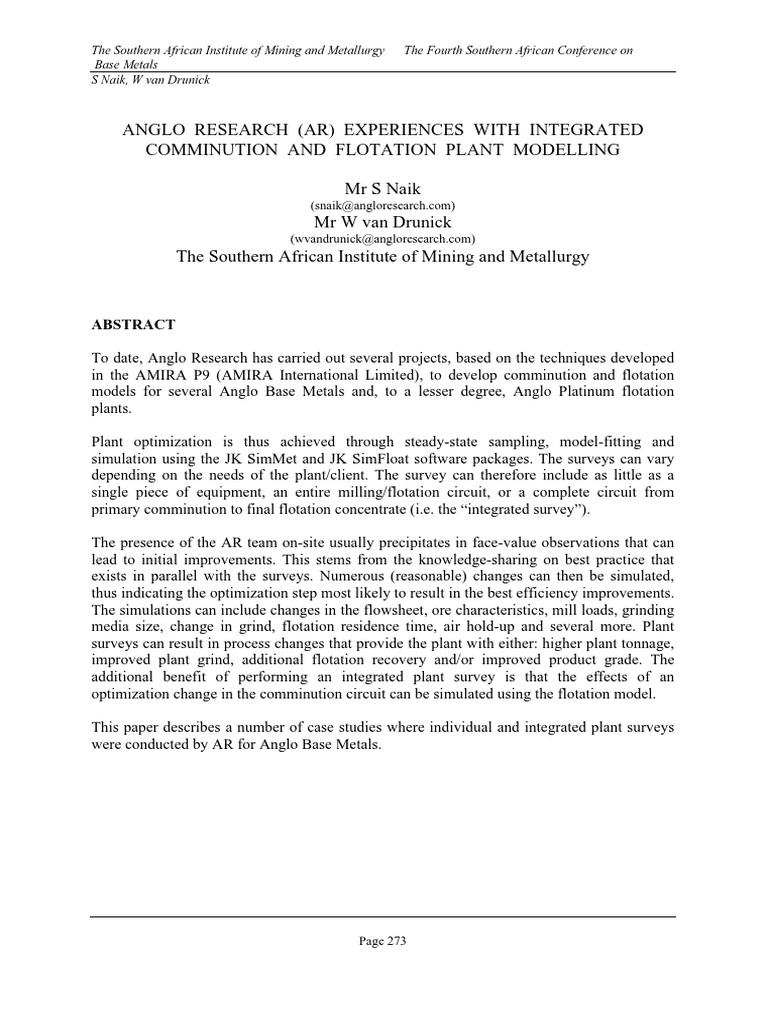 VAN dRUNICK | PDF | Foam | Mill (Grinding)