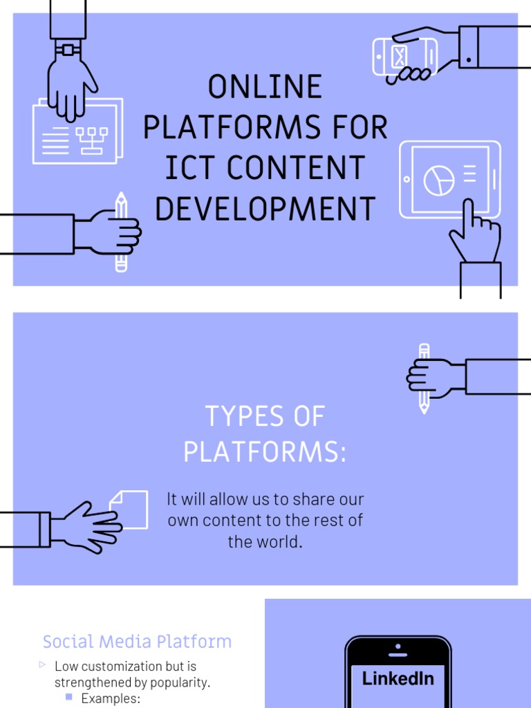 Online Platforms For Ict Content Development | PDF | Color | Blue