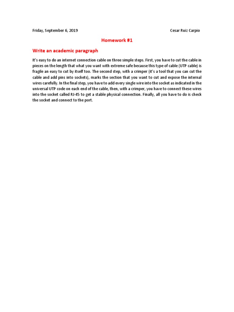 Academic Paragraph | PDF