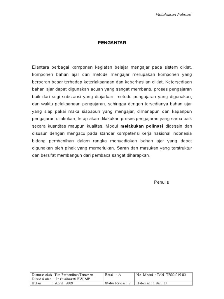 Cara Melakukan Polinasi pada Tanaman | PDF
