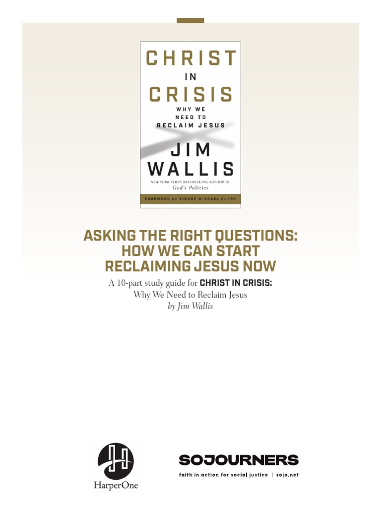 Christ in Crisis by Jim Wallis - Book Study Guide | PDF | Image Of God ...