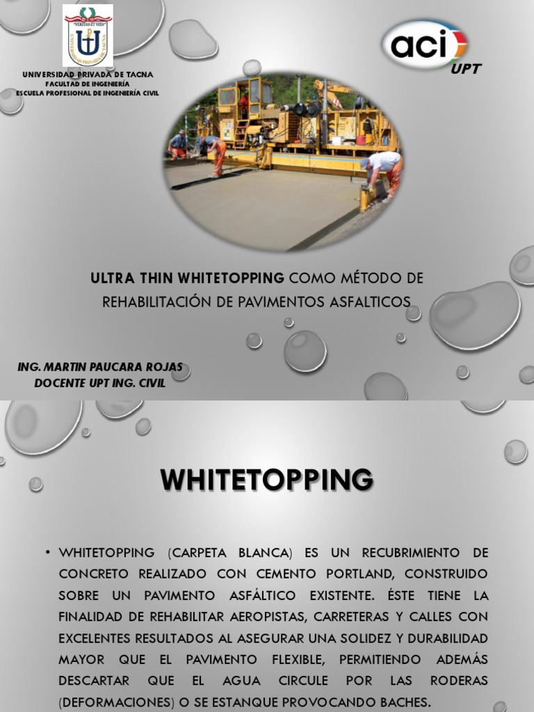 White Topping | PDF | Hormigón | Ingeniería