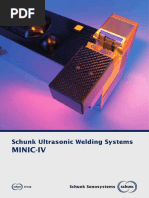Schunk Ultrasonic Welding Systems Minic-III: Sonosystems ® | PDF