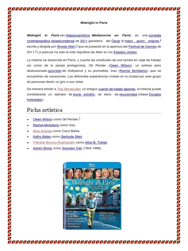 Midnight in Paris | PDF