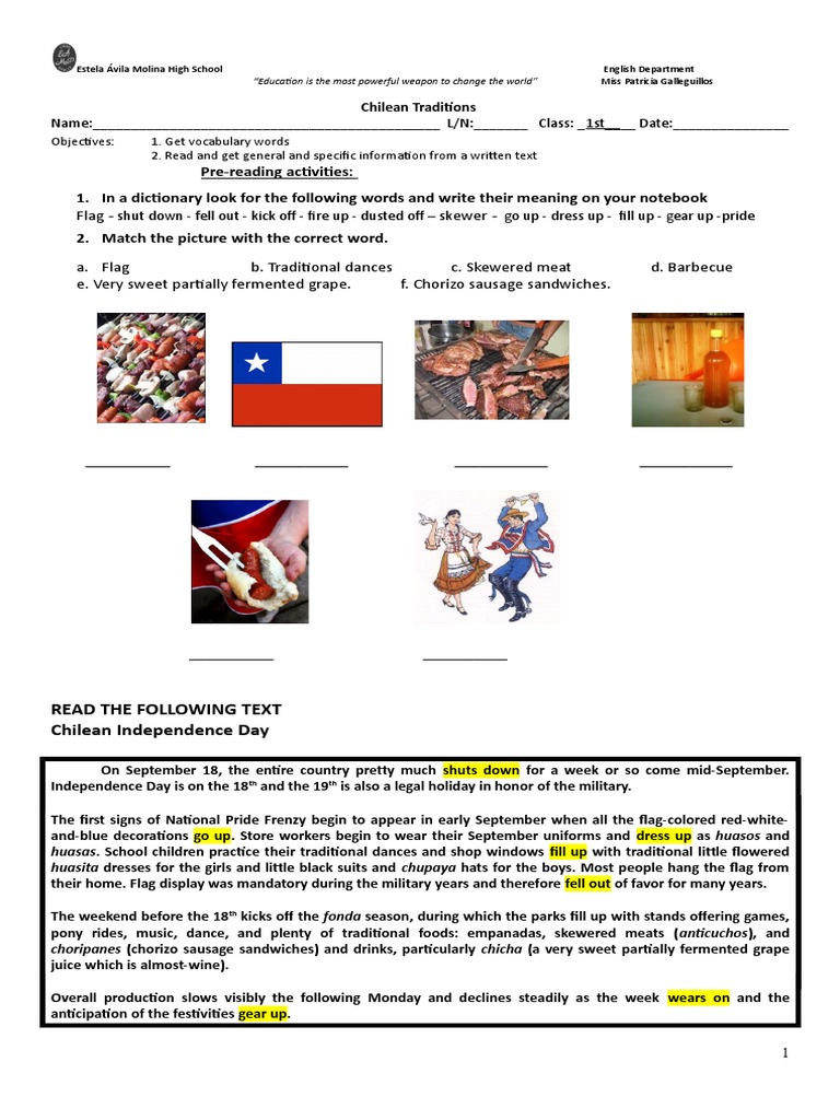 Chilean Independence Day | PDF | Cuisine | Cooking
