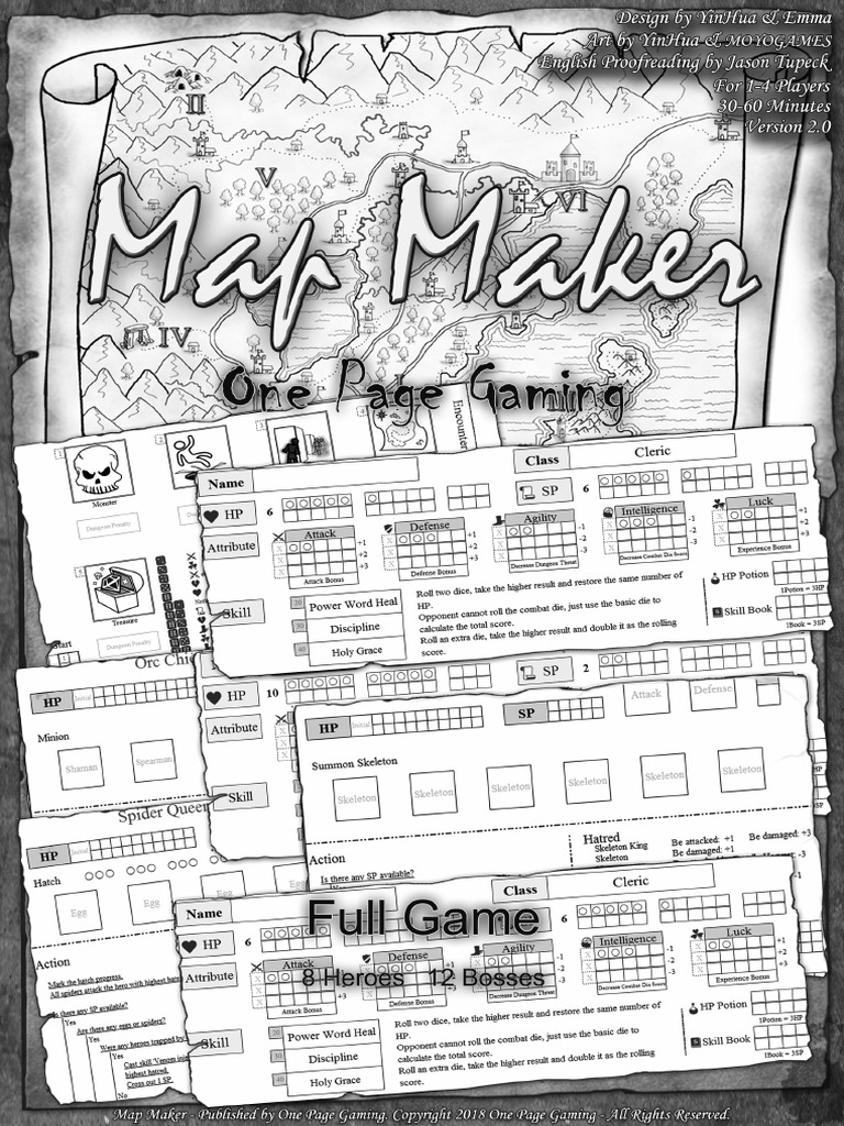 Map Maker (v2.0) - Components | PDF | Spider Web | Dice