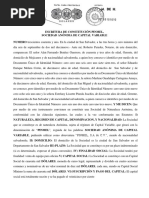 Ejemplo de Una Escritura de Constitucion de Empresa S.A de C.V en El Salvador | PDF | Junta ...