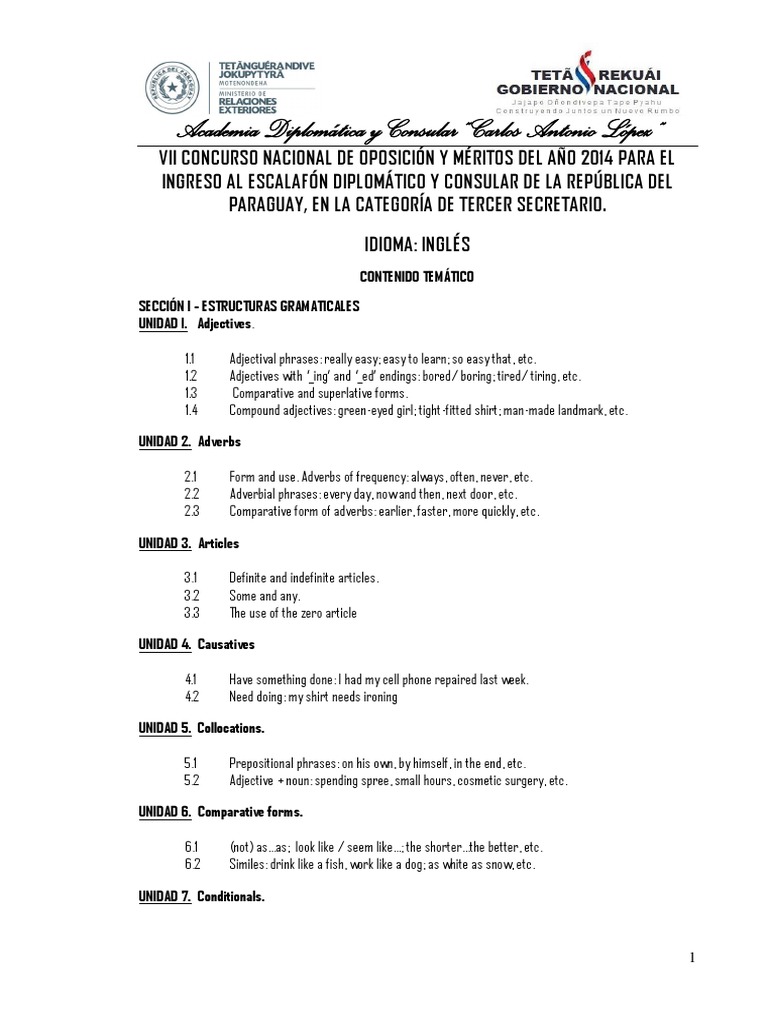 Programa de Ingles Jurídico. | PDF | Verb | Adjective