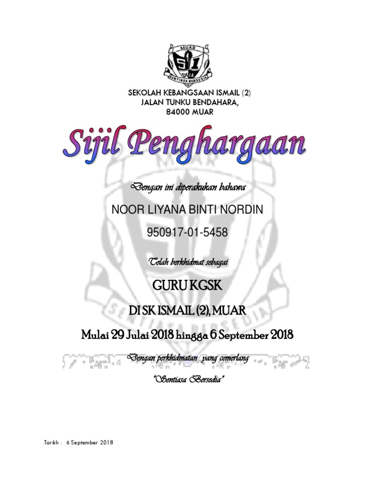 Sijil | PDF