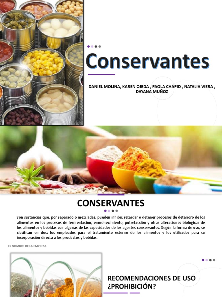 Conservantes alimentarios: clasificación, tipos y recomendaciones de ...