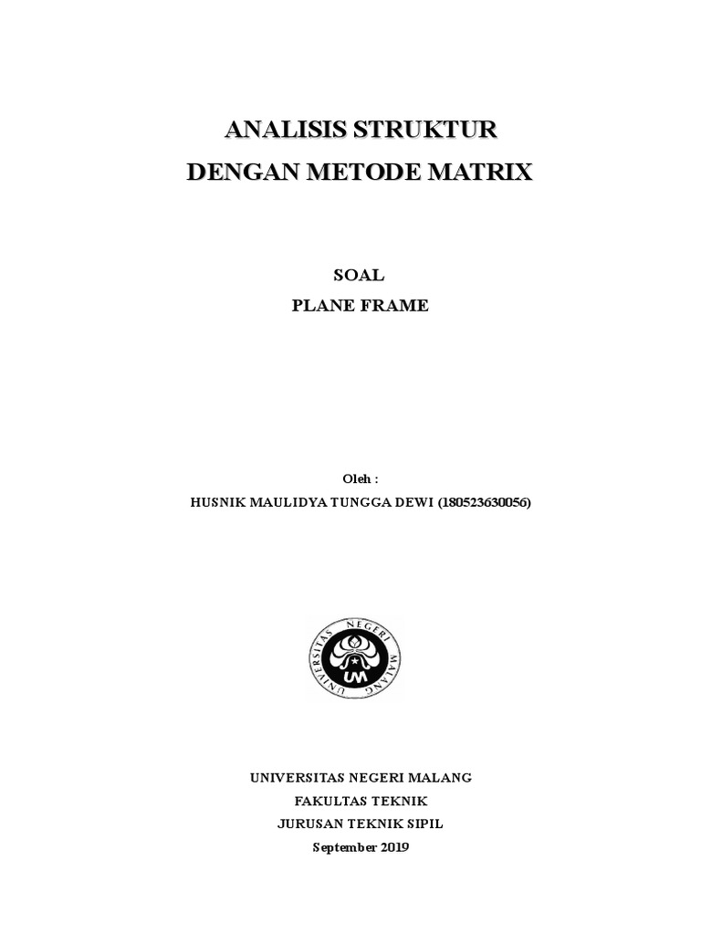 Contoh Soal Plane Frame | PDF