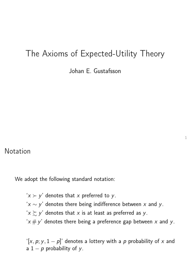 Axioms of Preferences | PDF | Teaching Mathematics