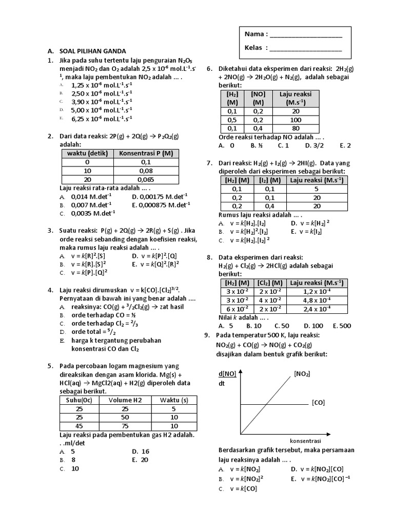 Soal Laju RX | PDF