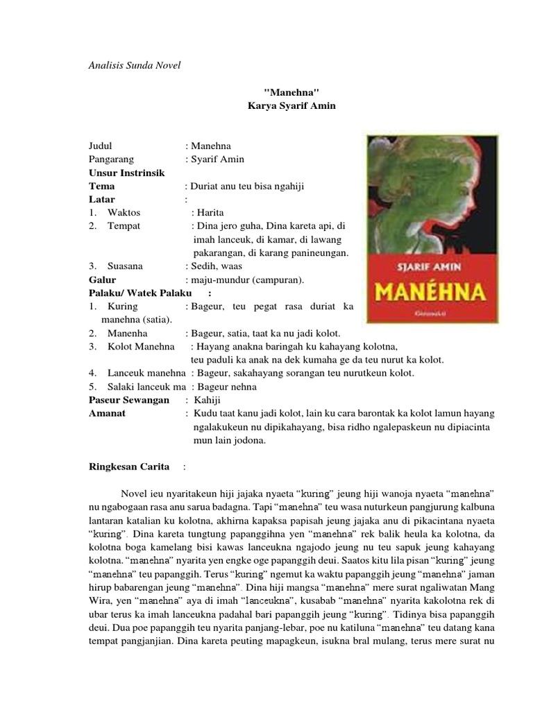 Analisis Sunda Novel | PDF