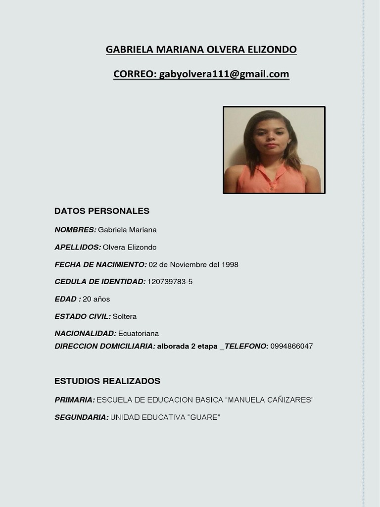 CV Gaby Olvera Septiembre | PDF