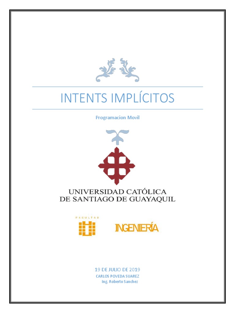 Intents Implícitos en Android | PDF | Android (sistema operativo) | Teléfonos móviles
