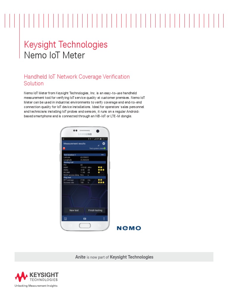 Keysight Technologies: Nemo Iot Meter | PDF | Internet Of Things ...