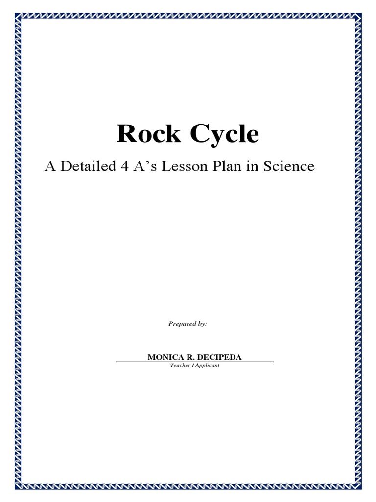 Demo Rock Cycle | PDF | Rock (Geology) | Rubric (Academic)