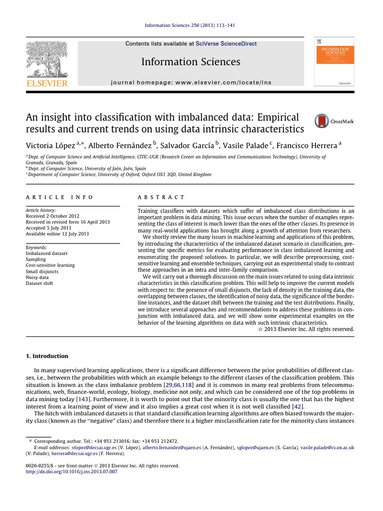 An Insight Into Classification With Imbalanced Data | PDF | Receiver Operating Characteristic ...