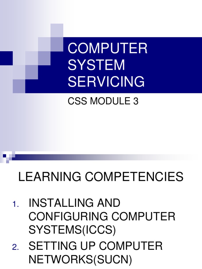 Computer System Servicing: Css Module 3 | PDF | Personal Computers ...