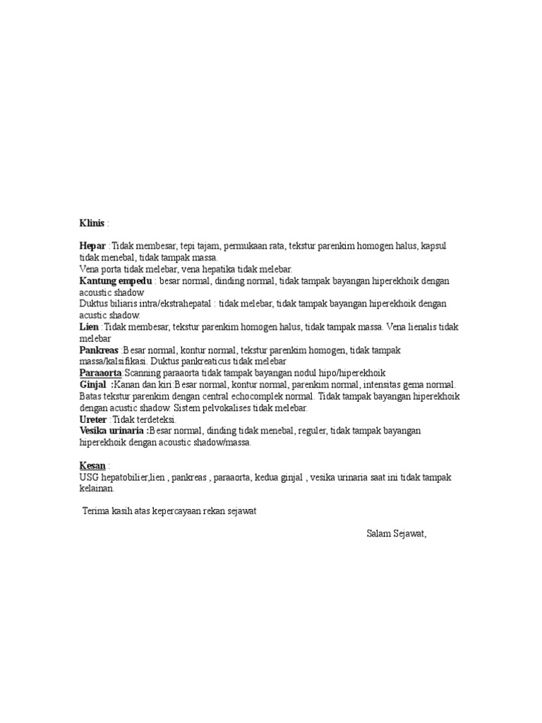 USG Abdomen Lengkap | PDF