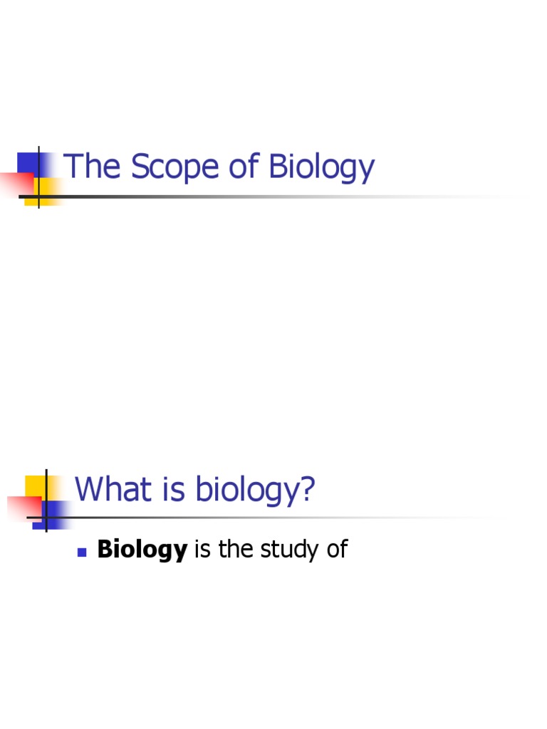 1 - The Scope of Biology | PDF