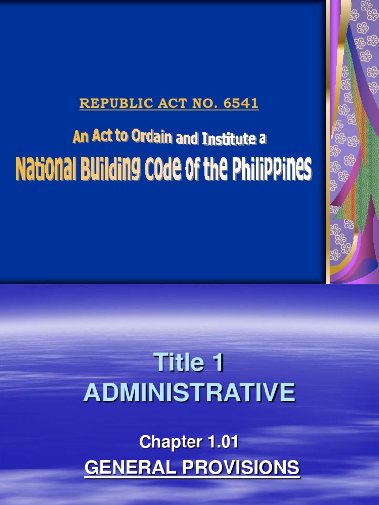 National Building Code of the Philippines | PDF | Wall | Building Code