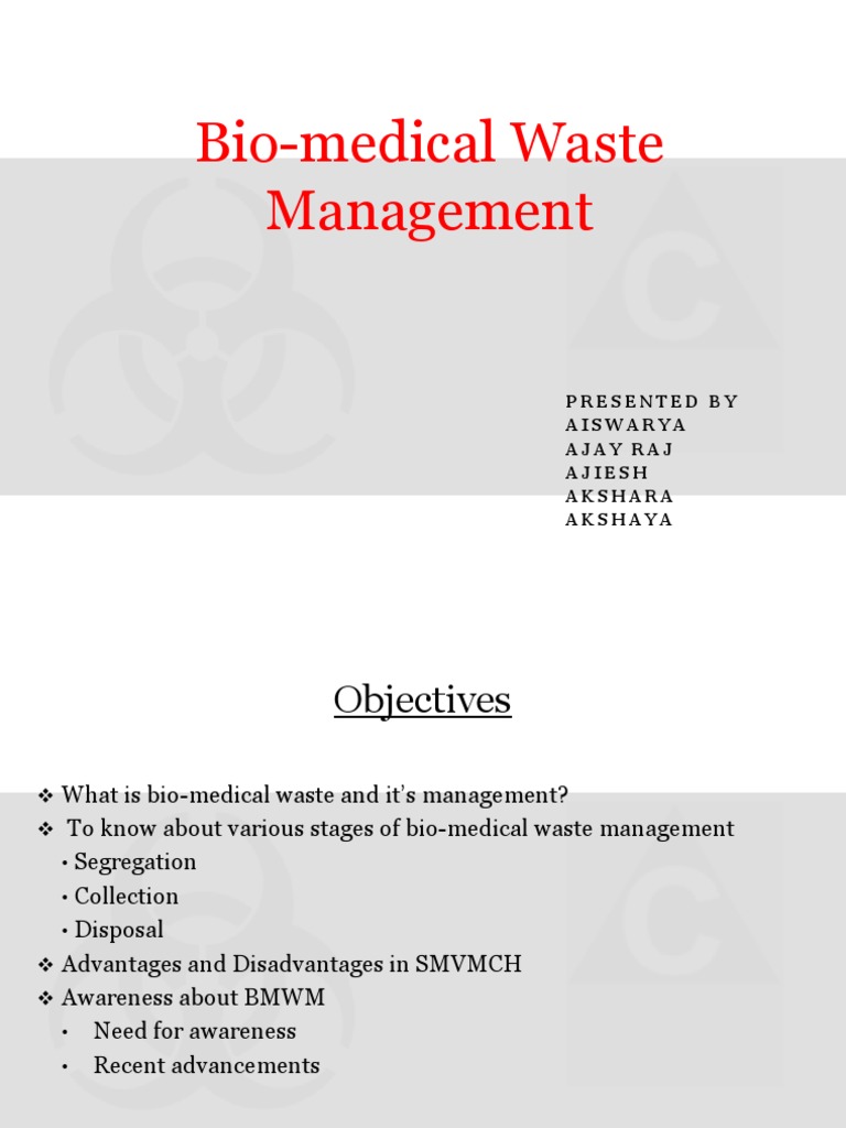 Bio-Medical Waste Management in Puducherry | PDF