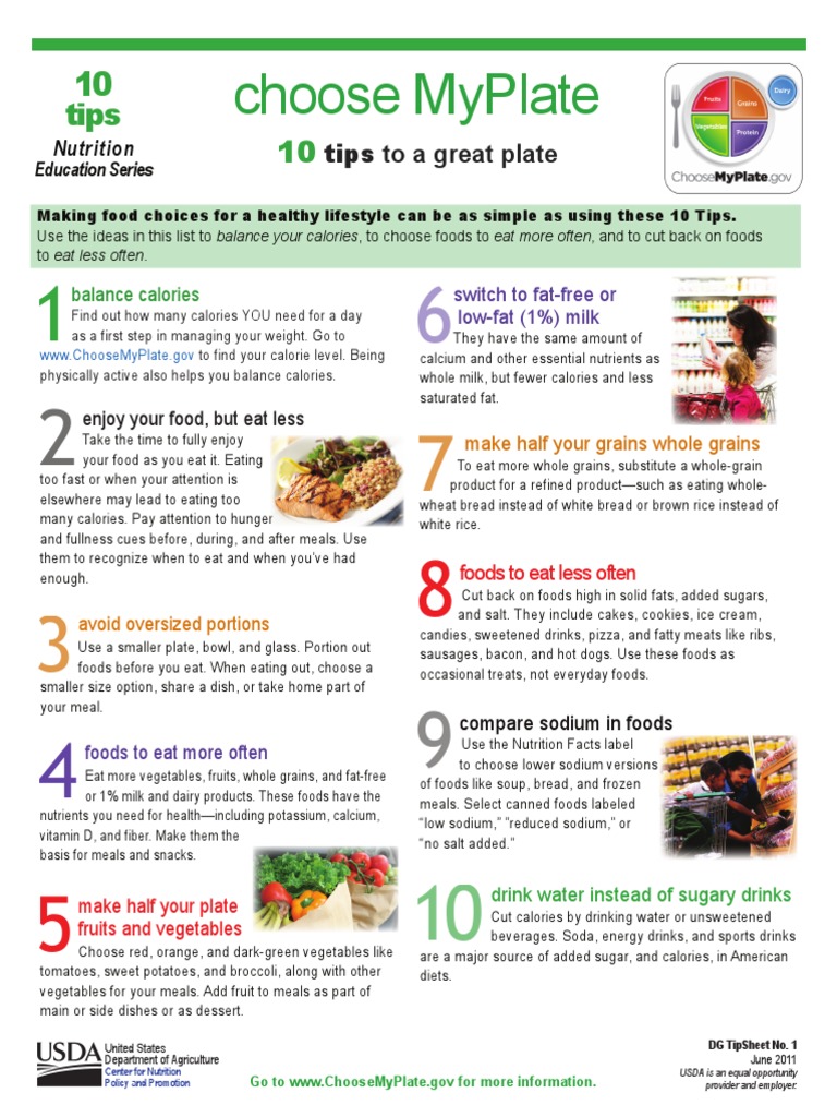 10 Tips for Healthy Eating Choices | PDF | Whole Grain | Foods