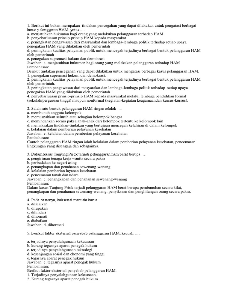 Soal Mid PPKN | PDF | Ilmu Sosial