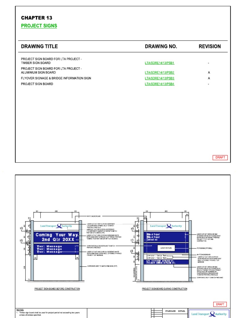 LTA Project Sign Board Guidelines | PDF | Typefaces | Serif