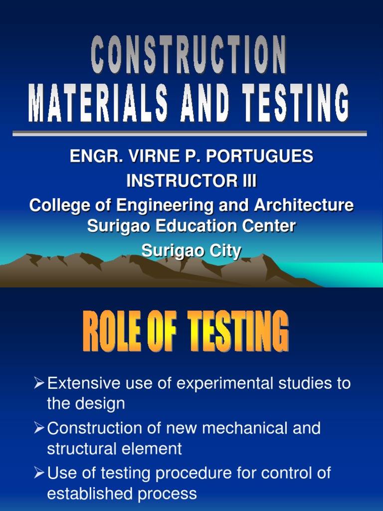 CONSTRUCTION MATERIALS AND TESTING1 SEC Lecture | PDF | Wood | Plastic