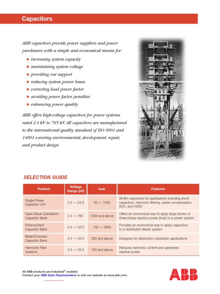 ABB High-Voltage Capacitors Overview | PDF | Home & Garden | Technology ...