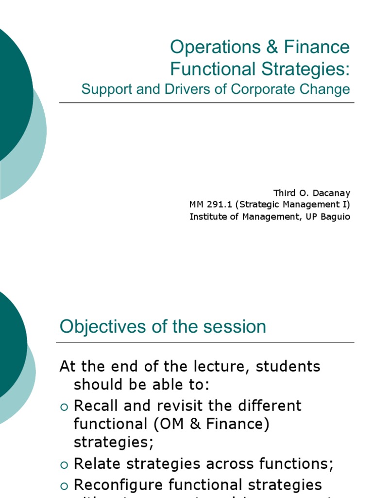 Functional Strategies | PDF | Capital Structure | Strategic Management