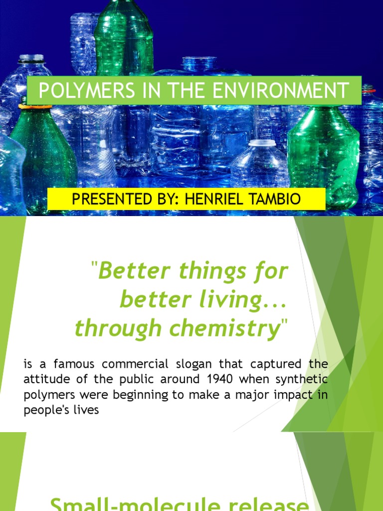 Polymers in Environment | PDF | Plastic | Polymers