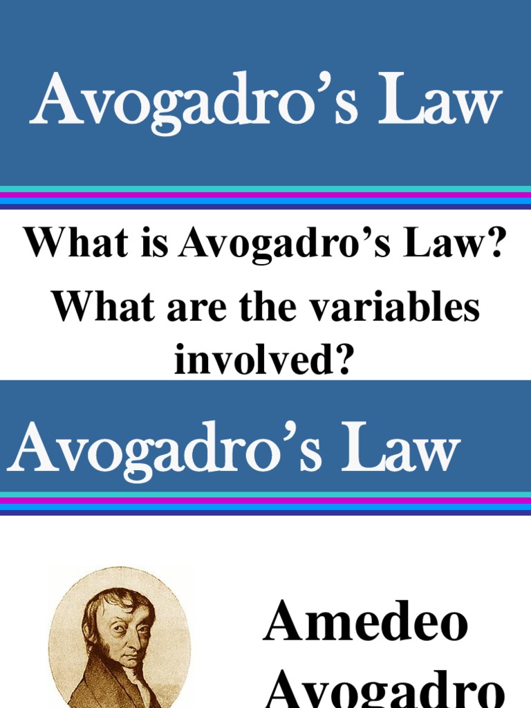 Understanding Avogadro's Law | PDF