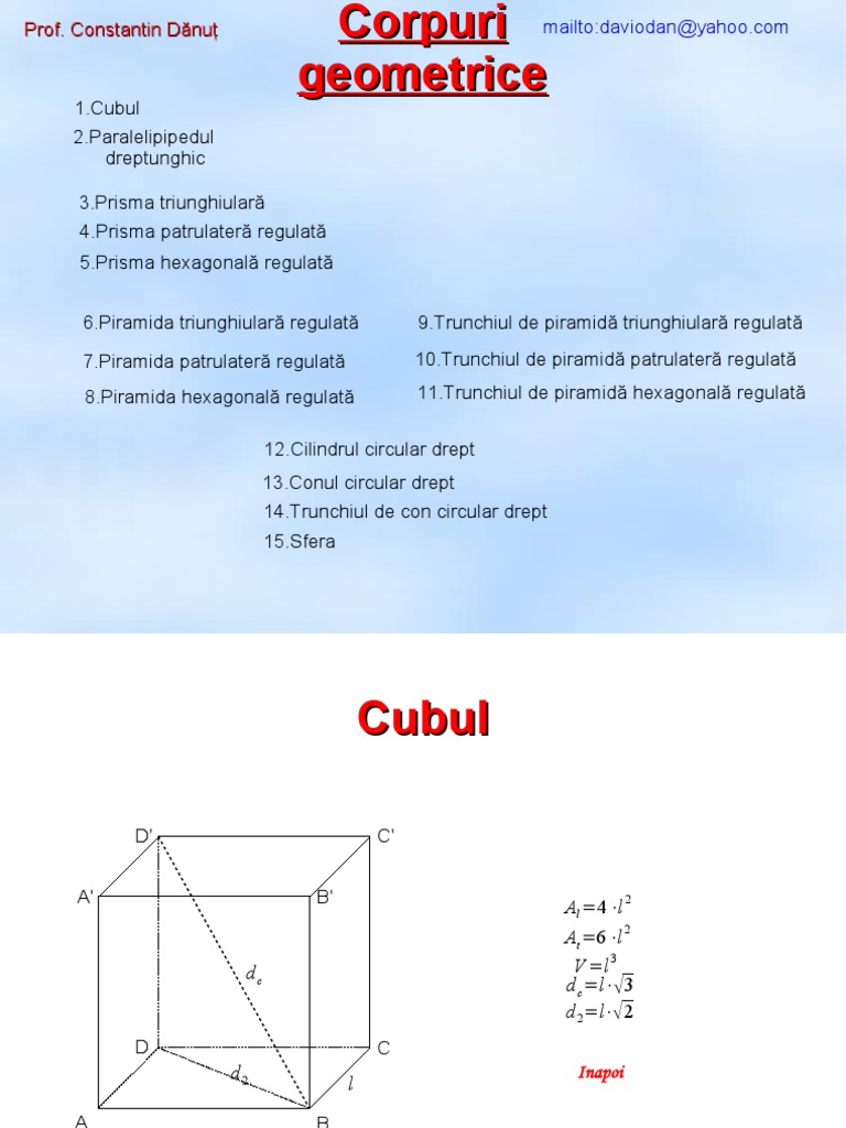 Corpuri Geometrice | PDF