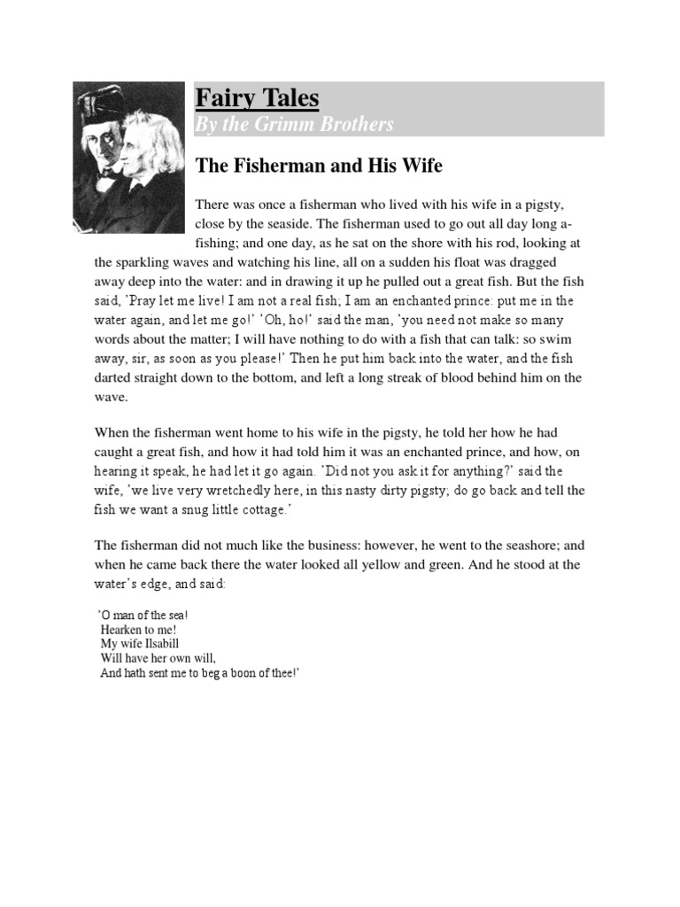 The Fisherman and His Wife Tale | PDF | Religion & Spirituality | Poetry