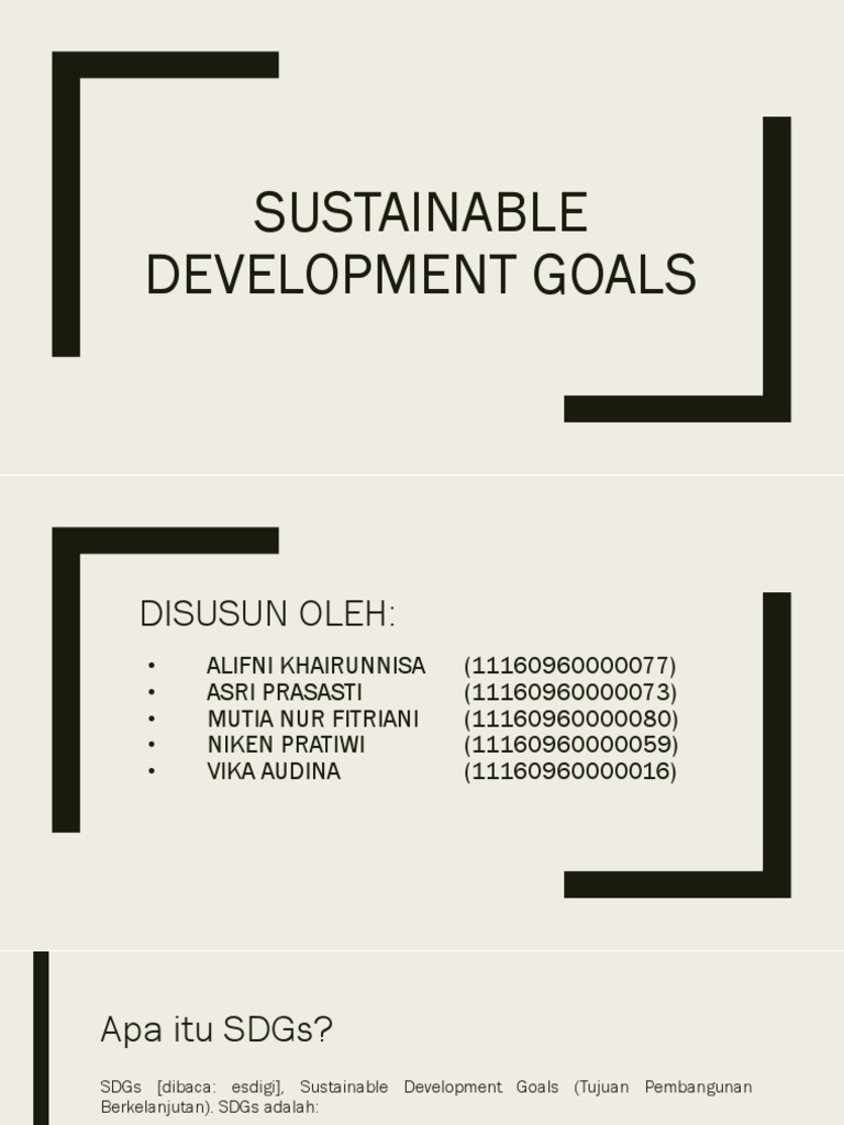Sustainable Development Goals | PDF