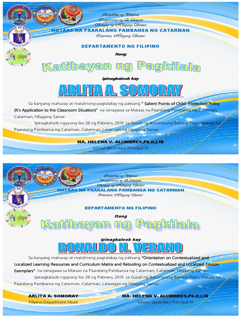 Filipino Slac Program | PDF