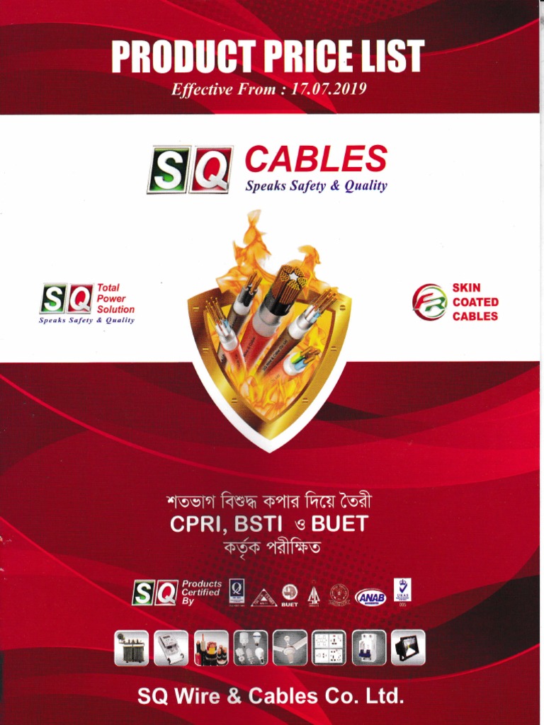 Price List (SQ) PDF | PDF | Coaxial Cable | Smoke