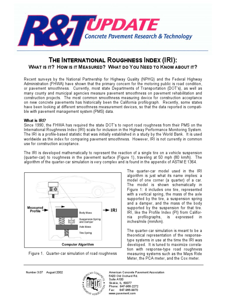 Understanding the International Roughness Index: A Comprehensive Look ...