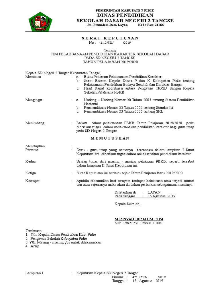 SK Tim PPK SDN 2 Tangse | PDF