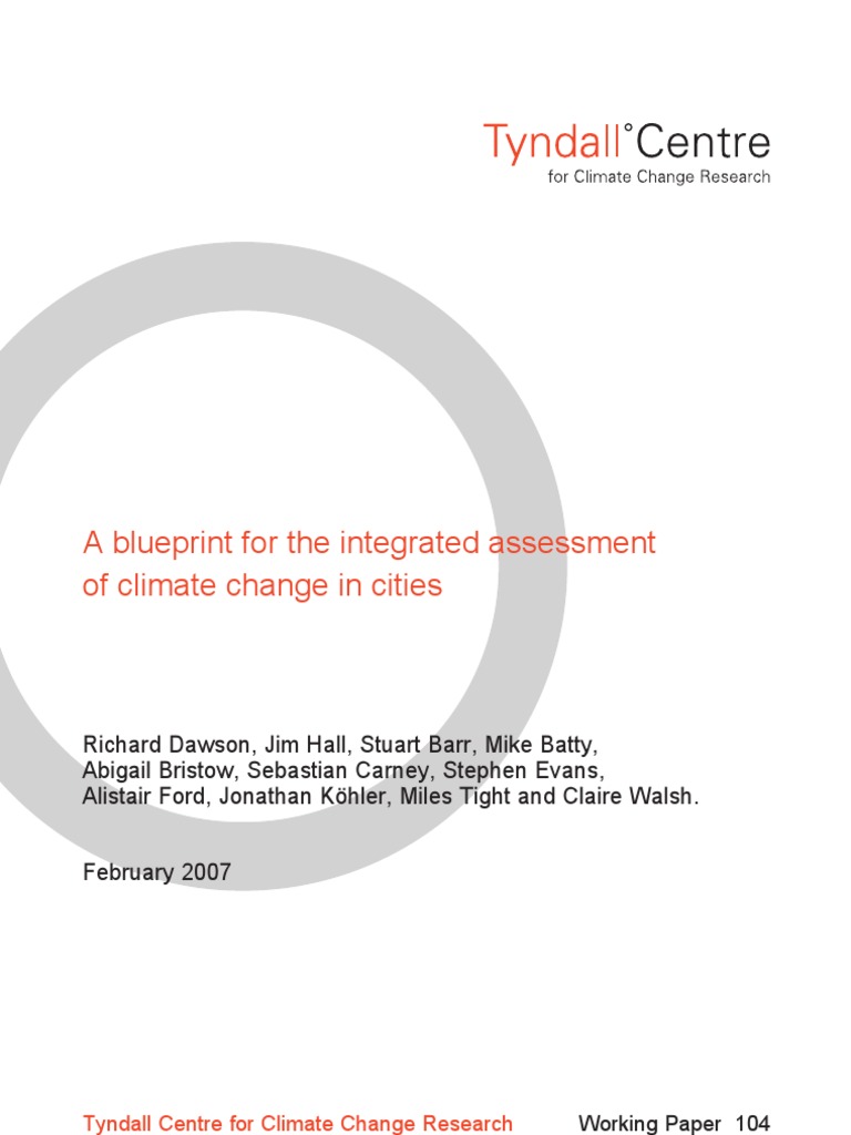 A Blueprint For The Integrated Assessment of Climate Change in Cities ...